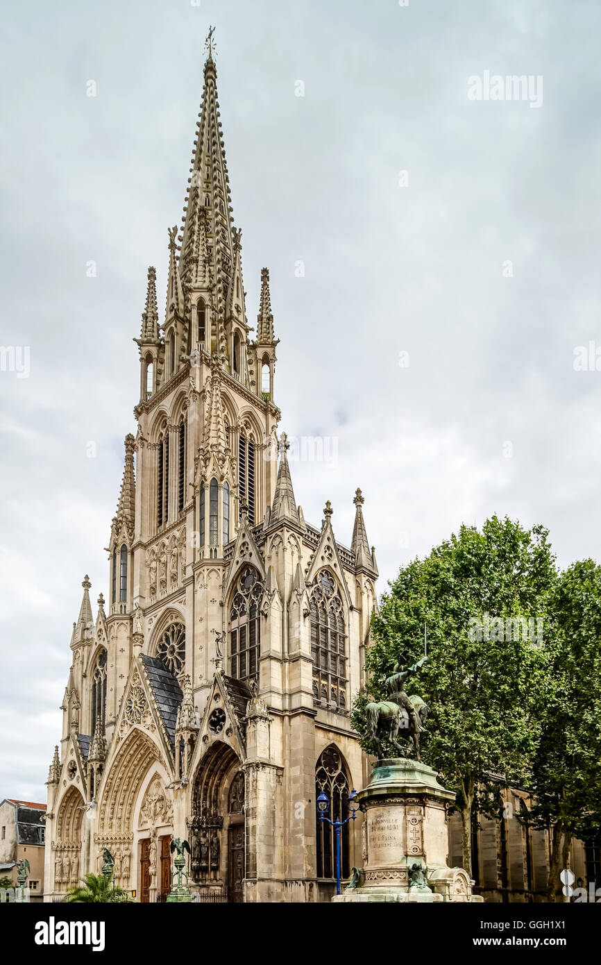 Beautiful cathedral church in Nancy, France,summertime Stock Photo - Alamy