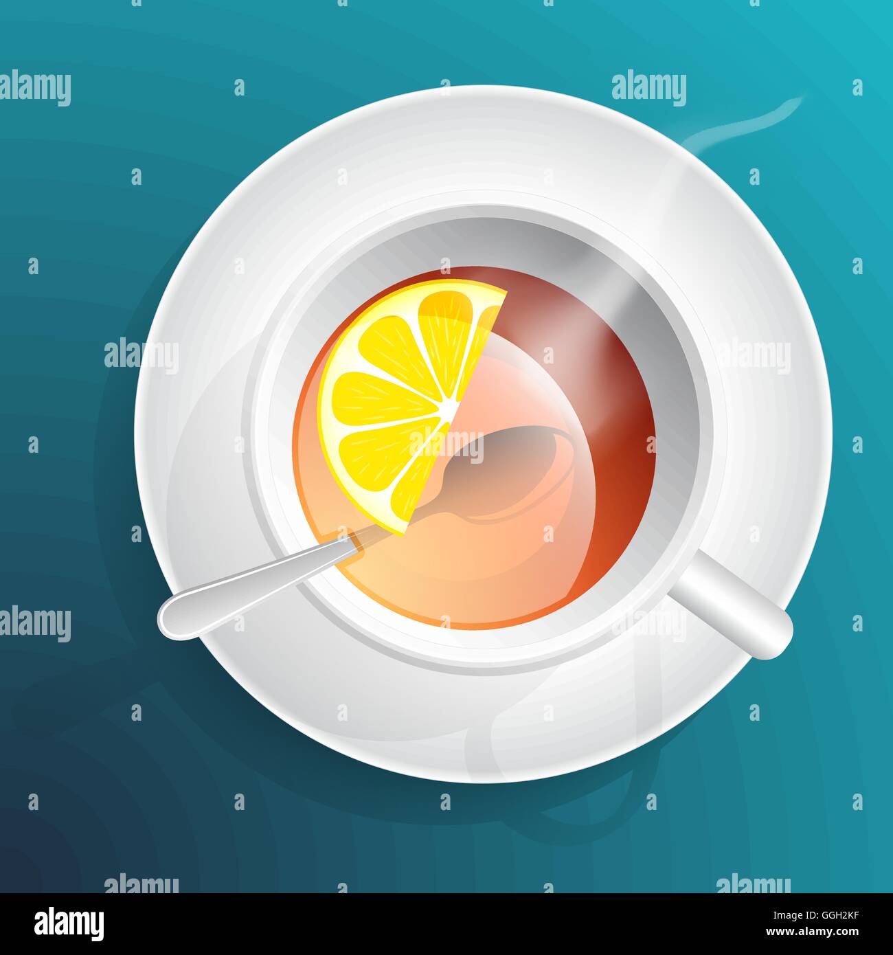 Hot lemon tea slice Stock Vector Images - Alamy