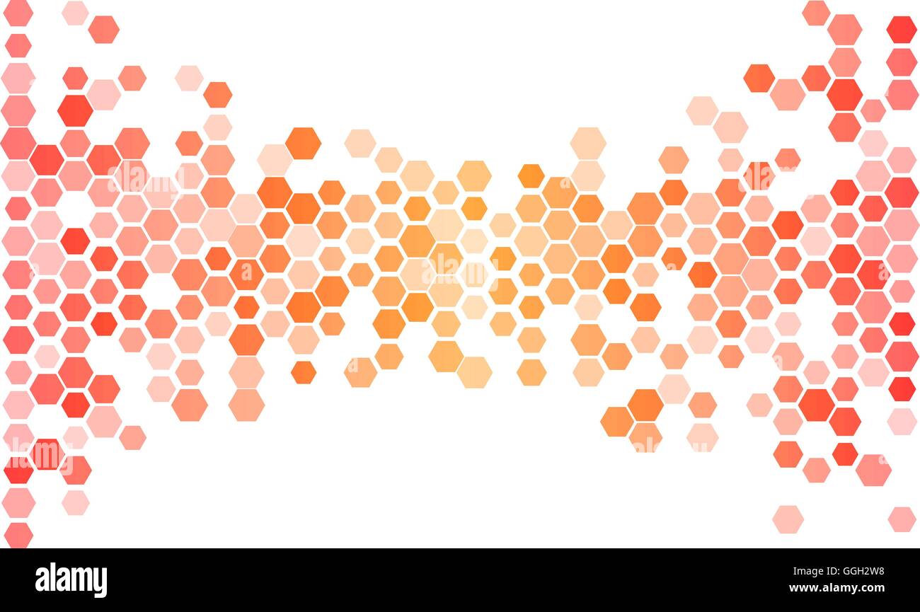 Abstract red Hexagon Background. Light Vector Pattern Stock Vector ...