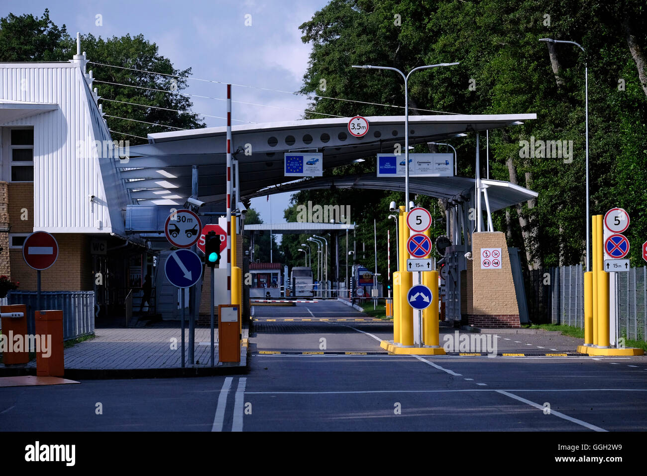 The Border Crossing between Kaliningrad, Russia, and Lithuania located ...