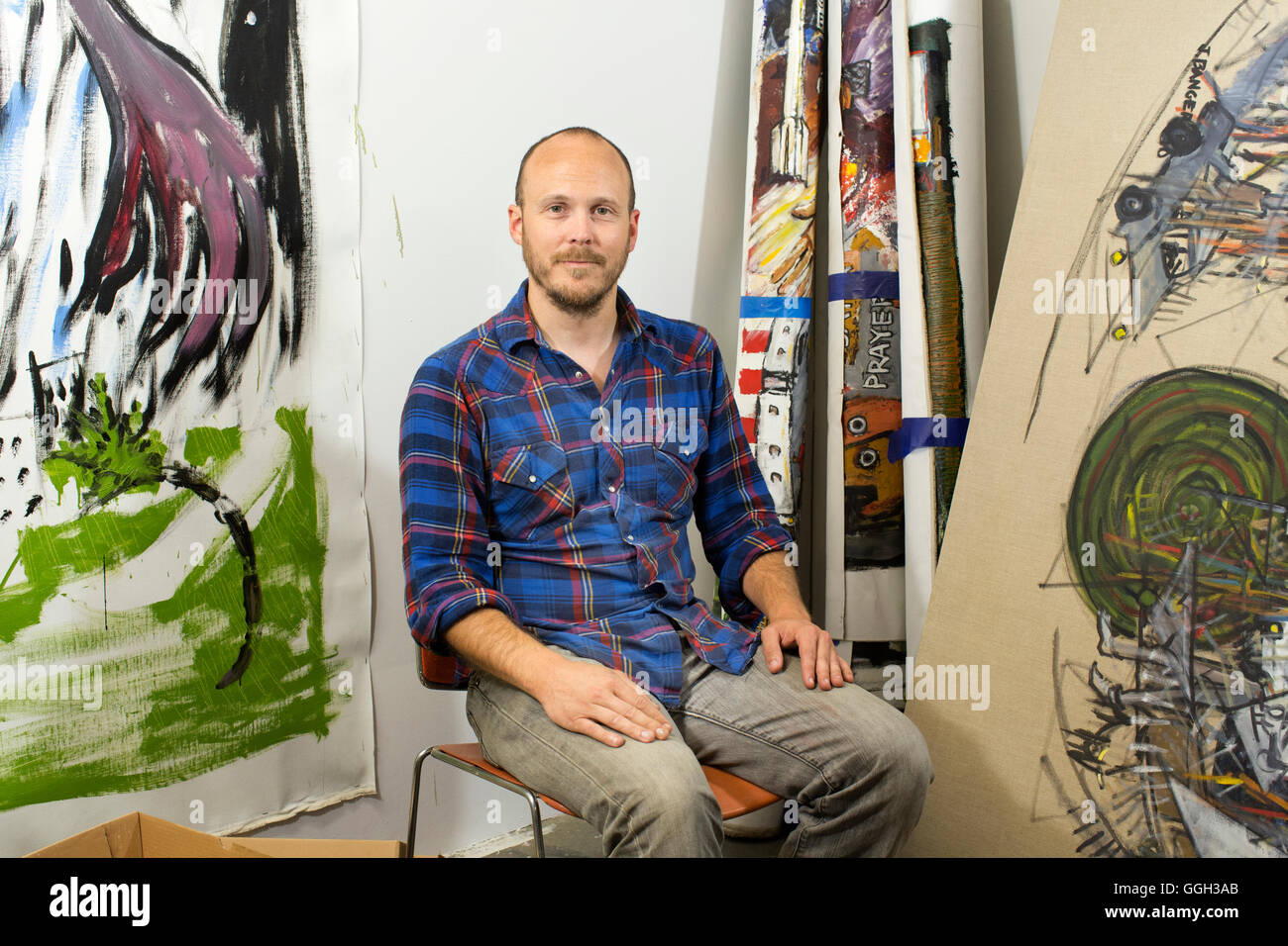 Jack Bangerter, Artist, poses for portrait Stock Photo - Alamy