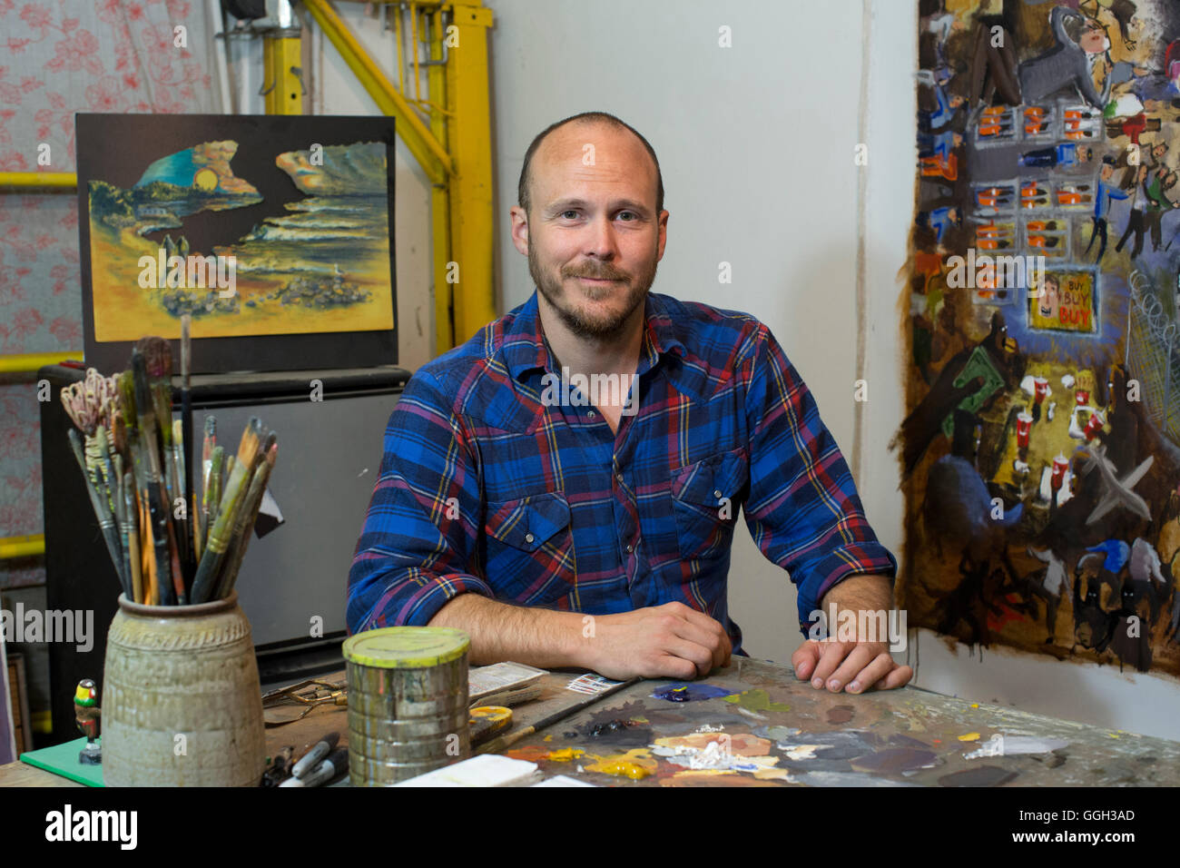 Jack Bangerter, Artist, poses for portrait Stock Photo - Alamy