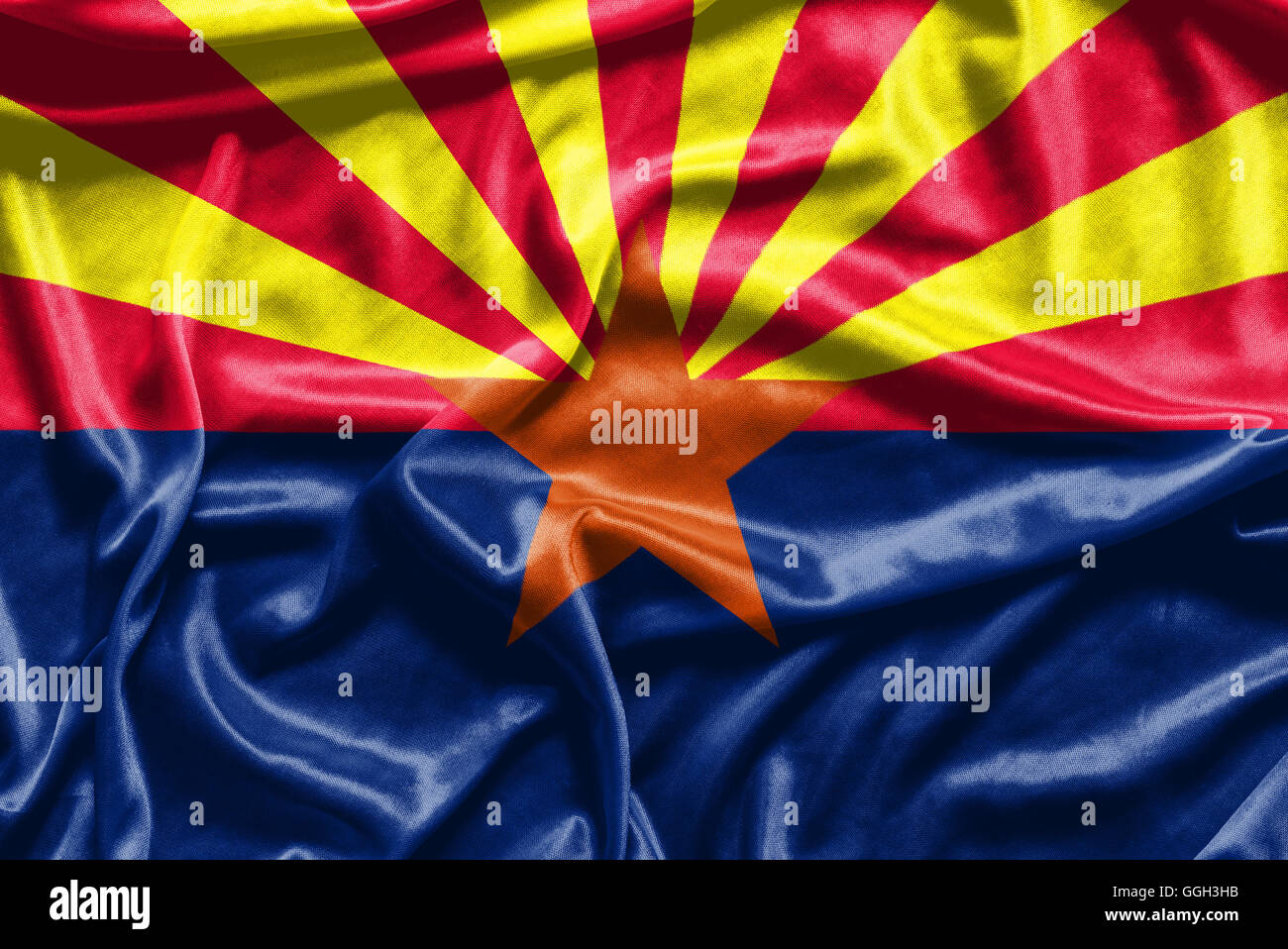Arizona flag pattern on fabric texture Stock Photo - Alamy