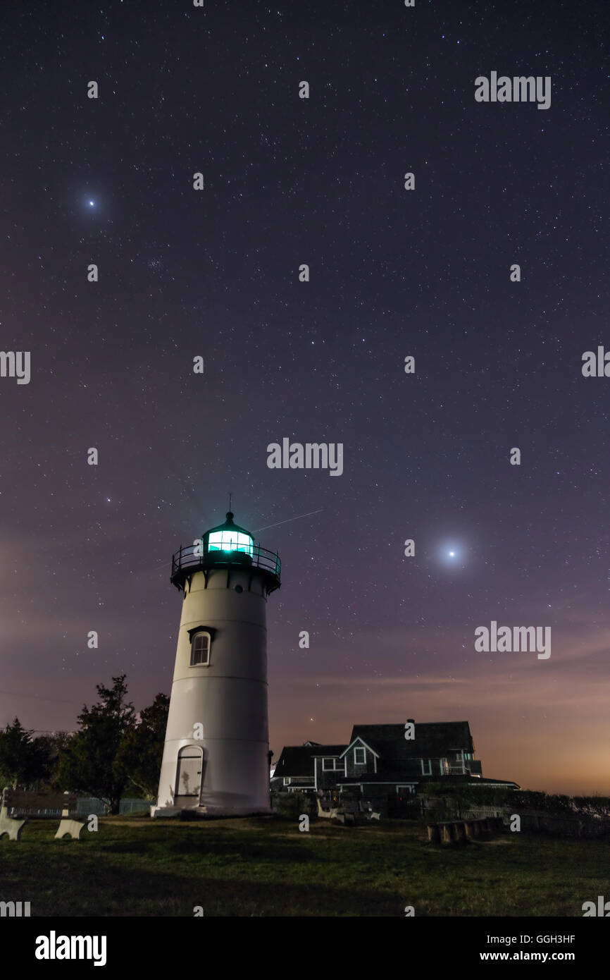 Lighthouse At Night Stars