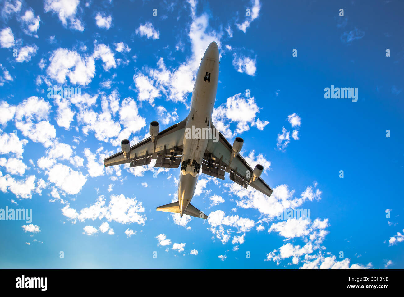 Airplane ready for landing Stock Photo - Alamy