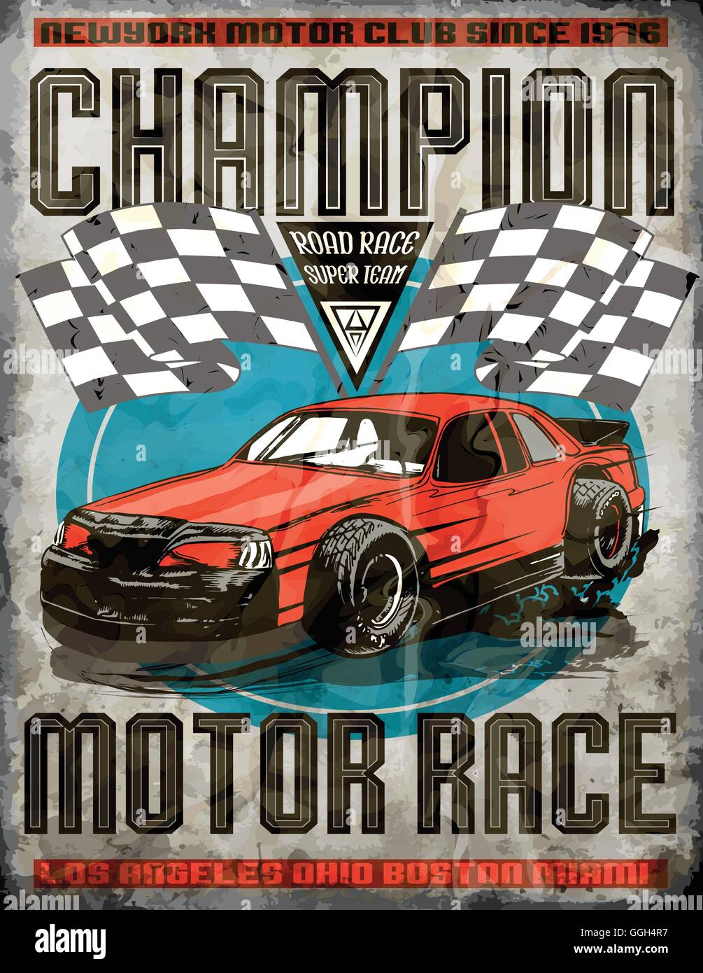 Car race poster Stock Vector Image & Art - Alamy