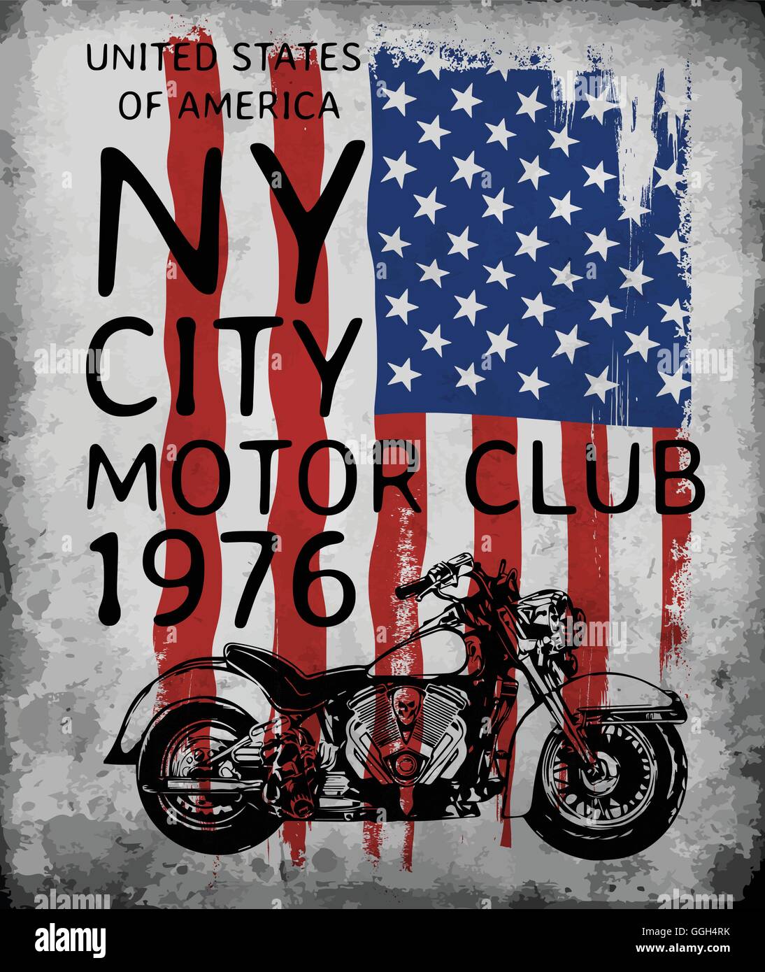 Motorcycle motorbike rider american flag hi-res stock photography and ...