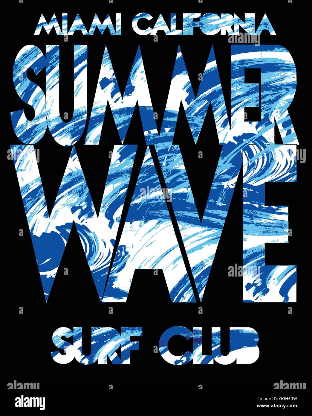 Miami - vector illustration concept in vintage graphic style for t ...