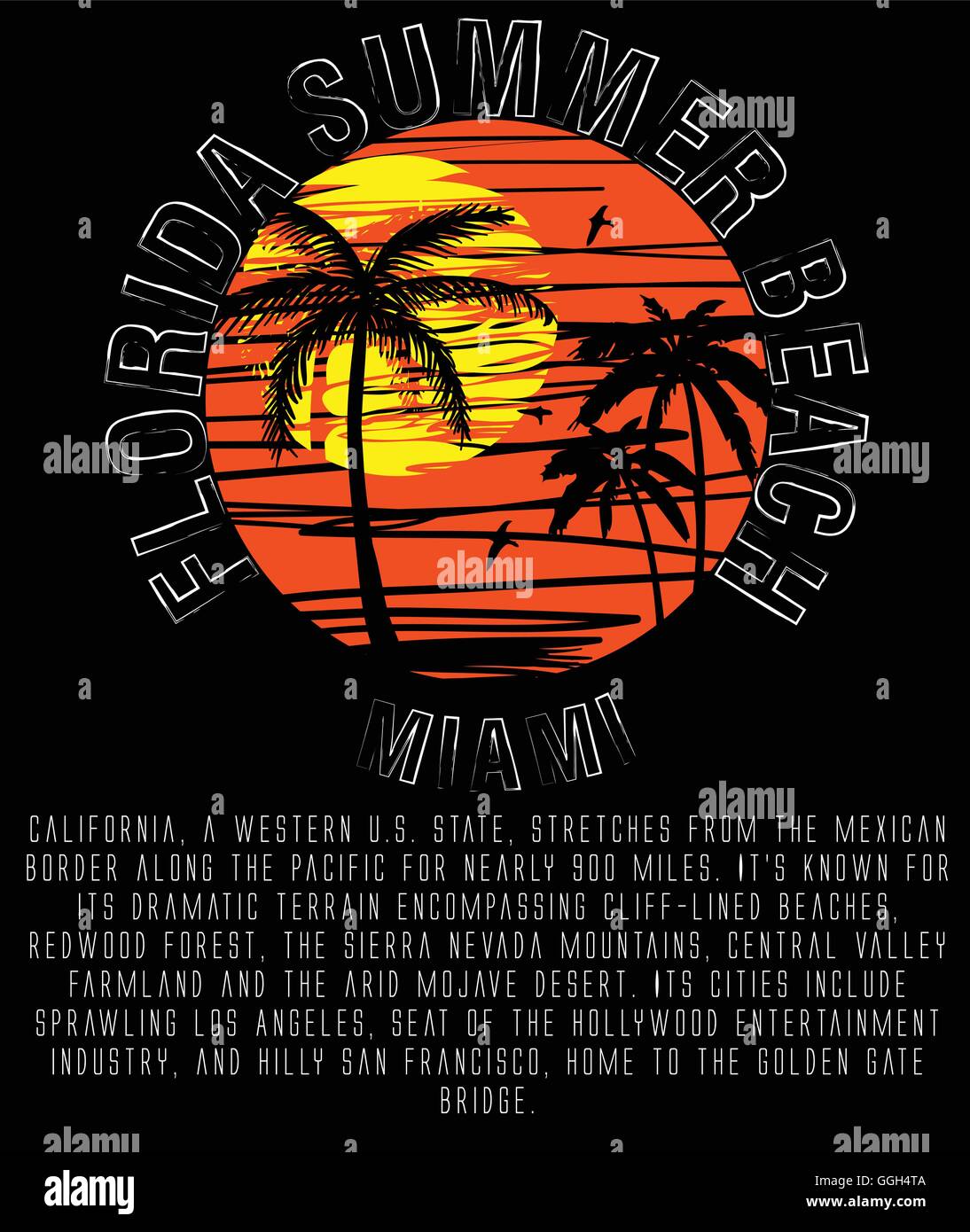 Miami palm beach symbol Stock Vector Images - Alamy