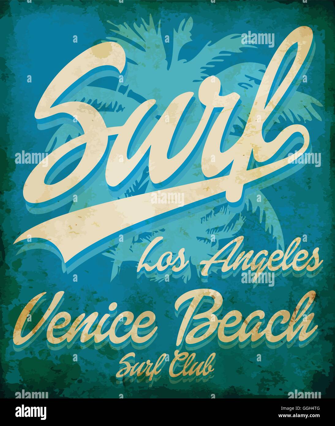 Surfing poster. Vector illustration Stock Vector Image & Art - Alamy