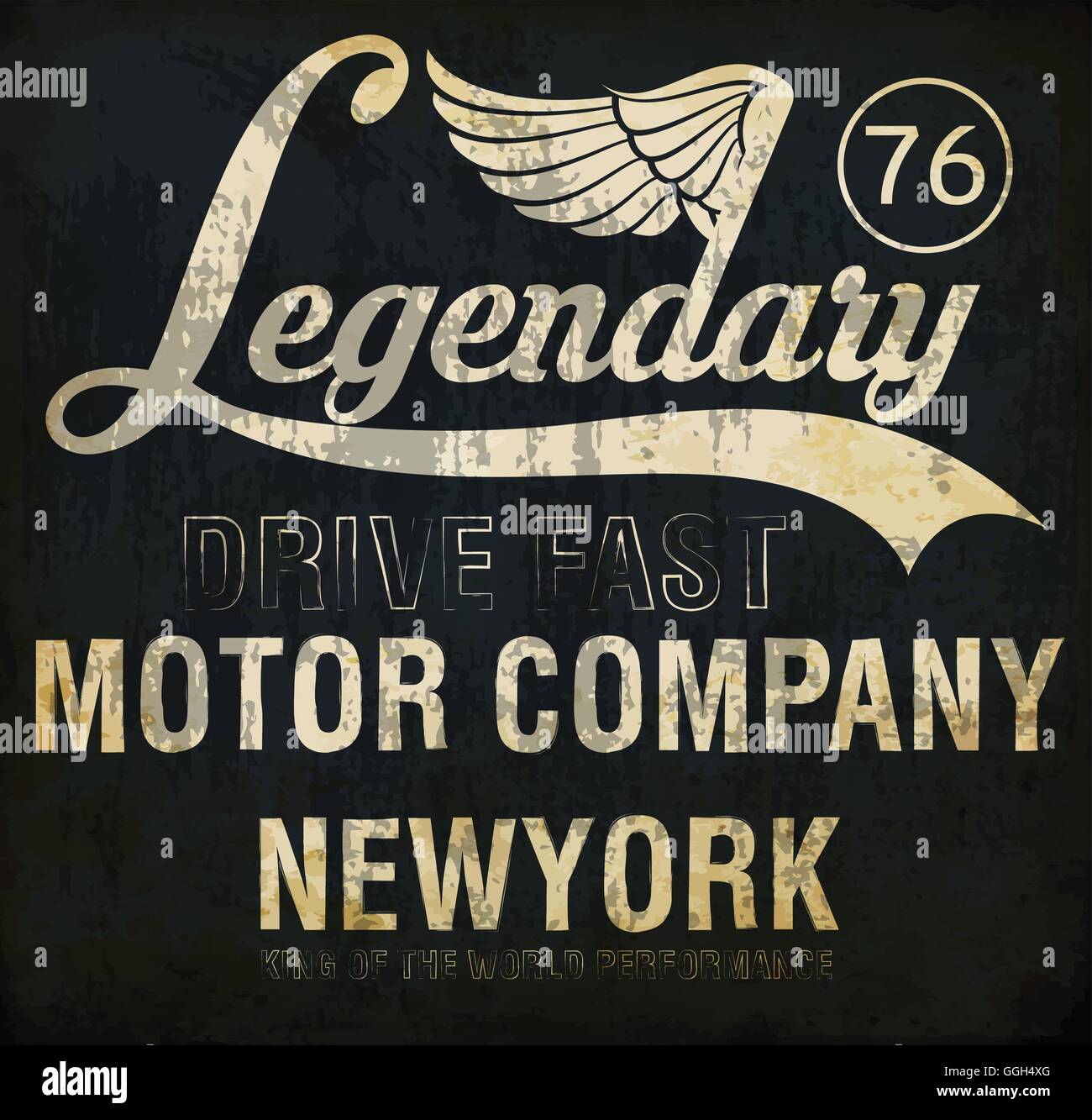 Motorcycle racing legendary typography, t-shirt graphics, vectors Stock ...