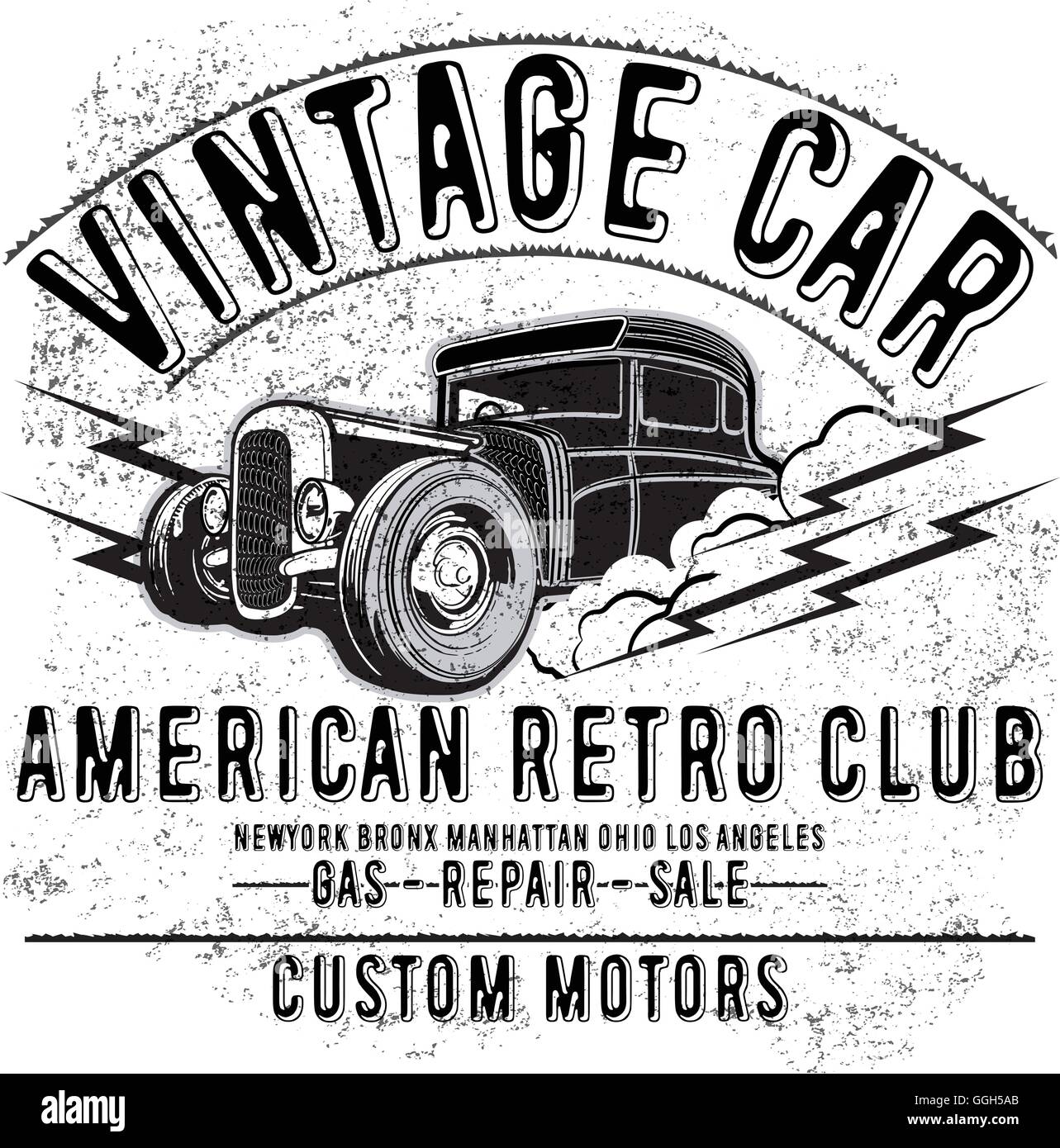 Retro Car Service Sign Vector Illustration Stock Vector Image Art retro-car-service-sign-vector-illustration-stock-vector-image-art