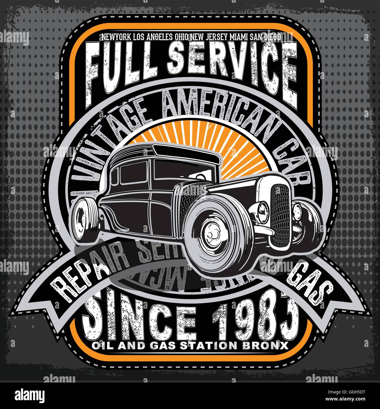 Vintage car tee graphic design Stock Vector Image & Art - Alamy