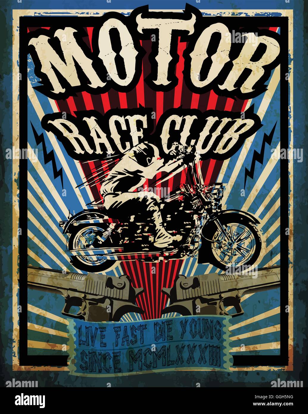 Vintage Motorcycle vector Set. Tee graphic design motorbike vector set ...