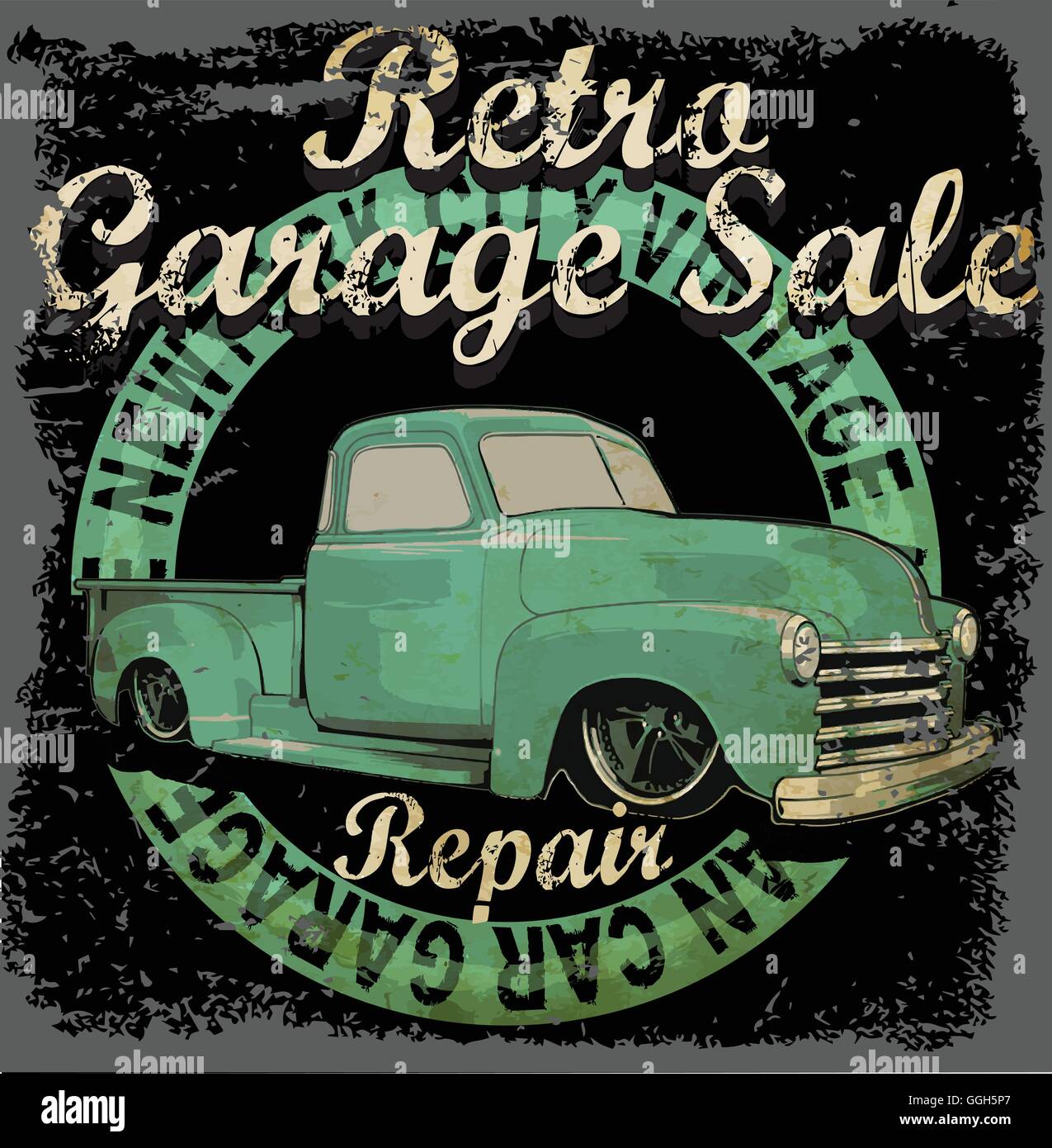 Rusty vintage automobile Stock Vector Images - Alamy