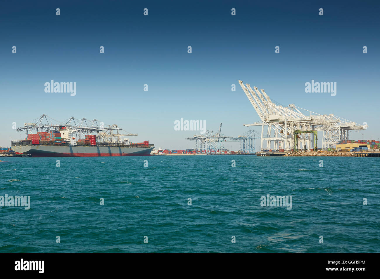 The Container Ship, "Hong Kong Bridge" And Giant Gantry Cranes In The ...