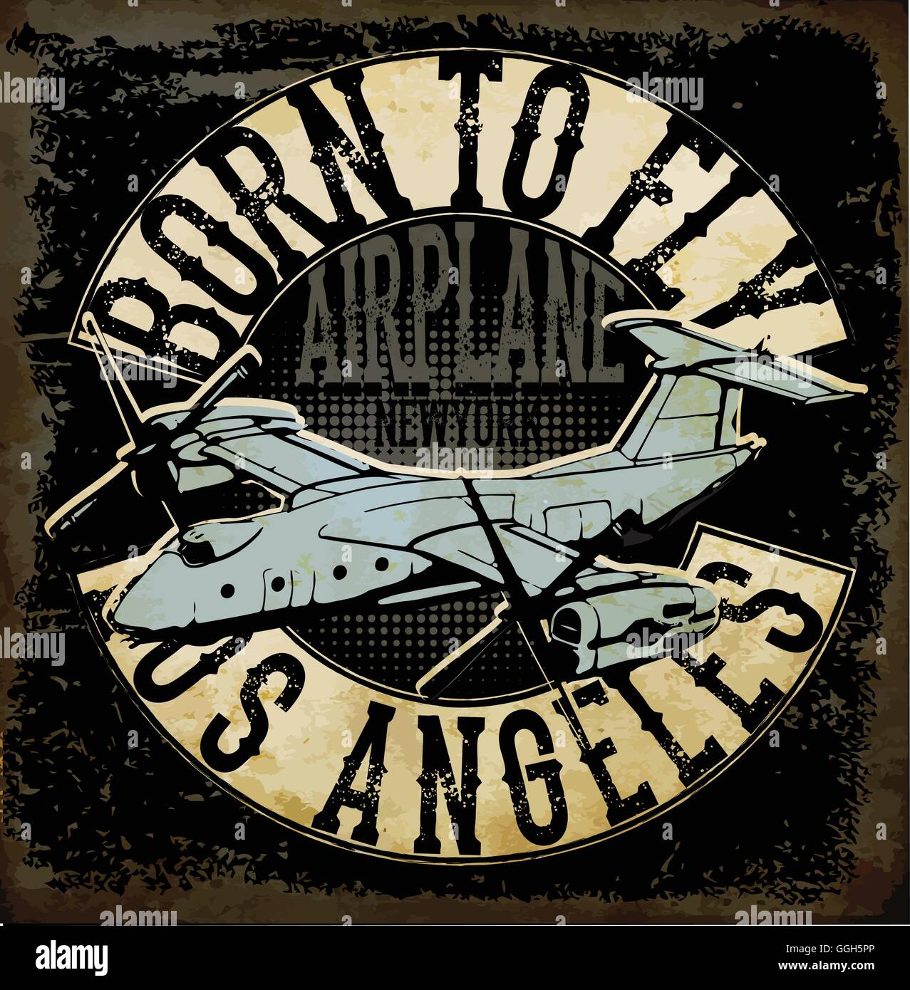 Airplane Vector typographic poster Stock Vector Image & Art - Alamy