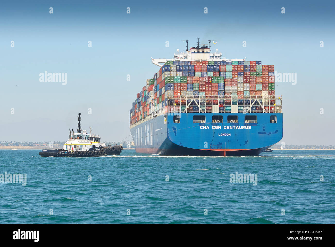 The CMA CGM Centaurus, New Panamax Container Ship Is Manoeuvred Into ...