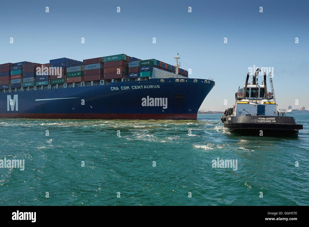 The Giant, CMA CGM Centaurus, Container Ship Is Manoeuvred Towards Pier ...