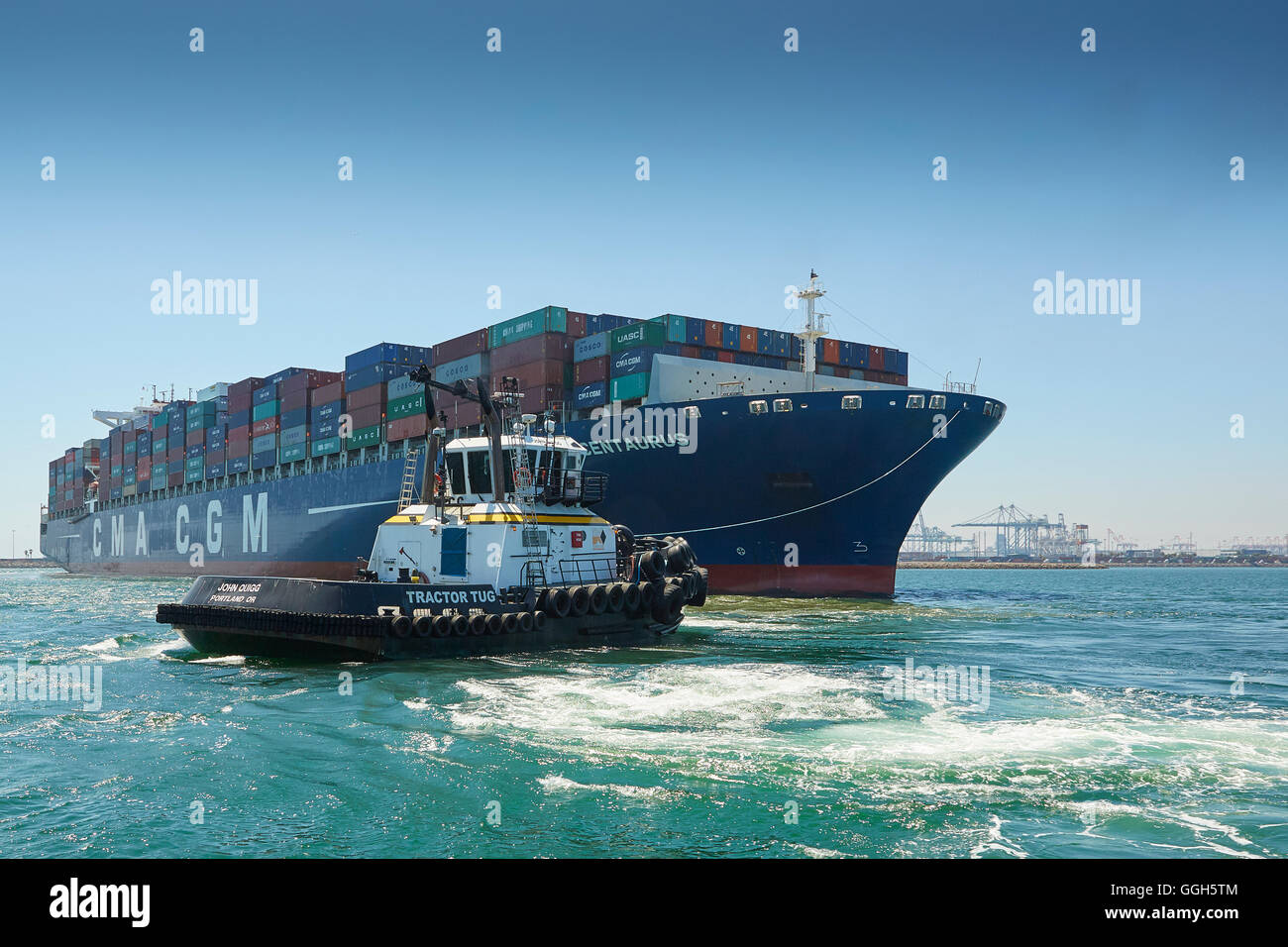 Cma cgm containers container terminal port hi-res stock photography and ...