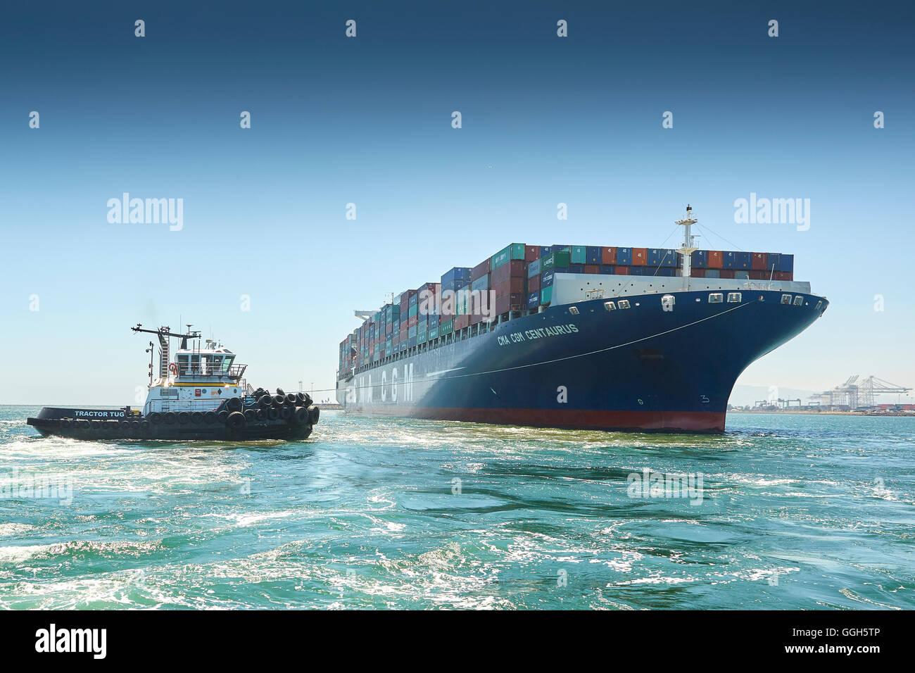 Cma cgm containers container terminal port hi-res stock photography and ...
