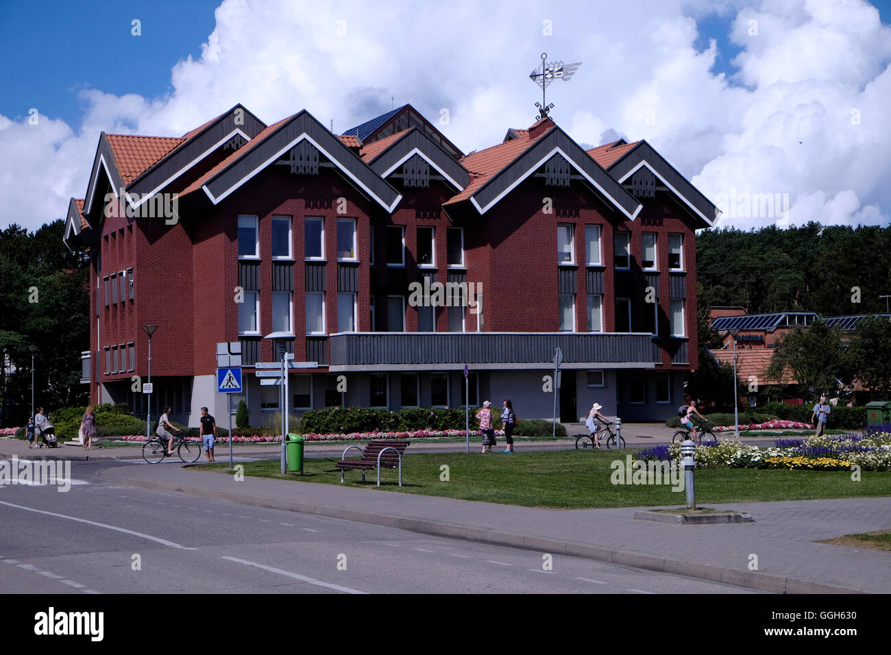 The town of Nida in the administrative centre of Neringa municipality ...
