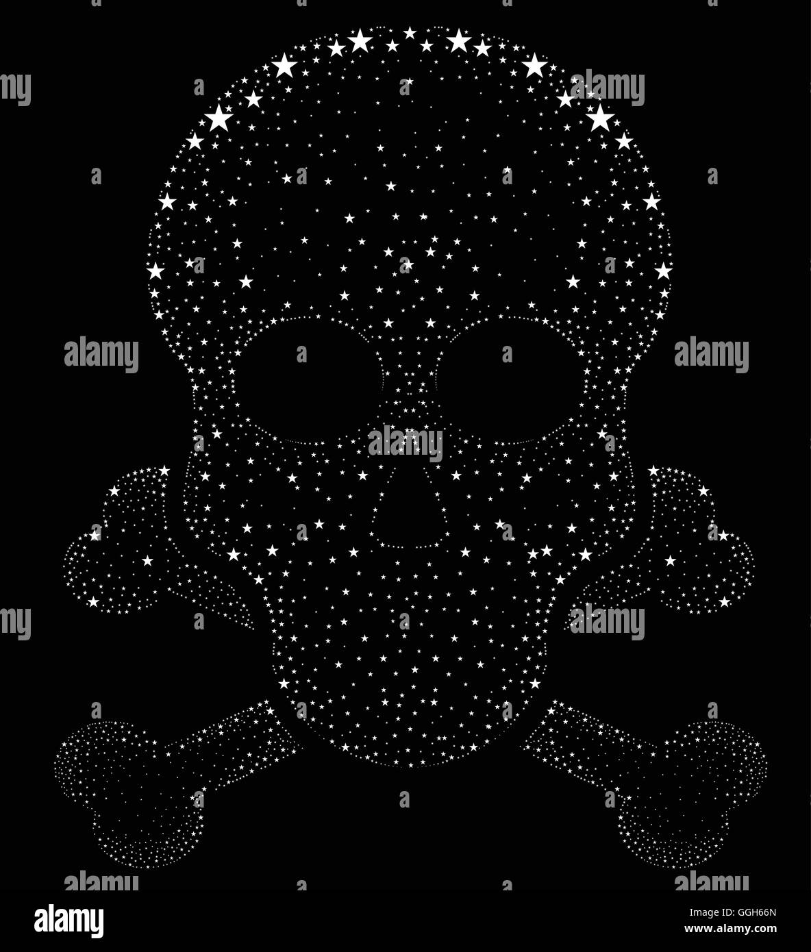 Design for t-shirt print with skull and textures. vector illustration ...