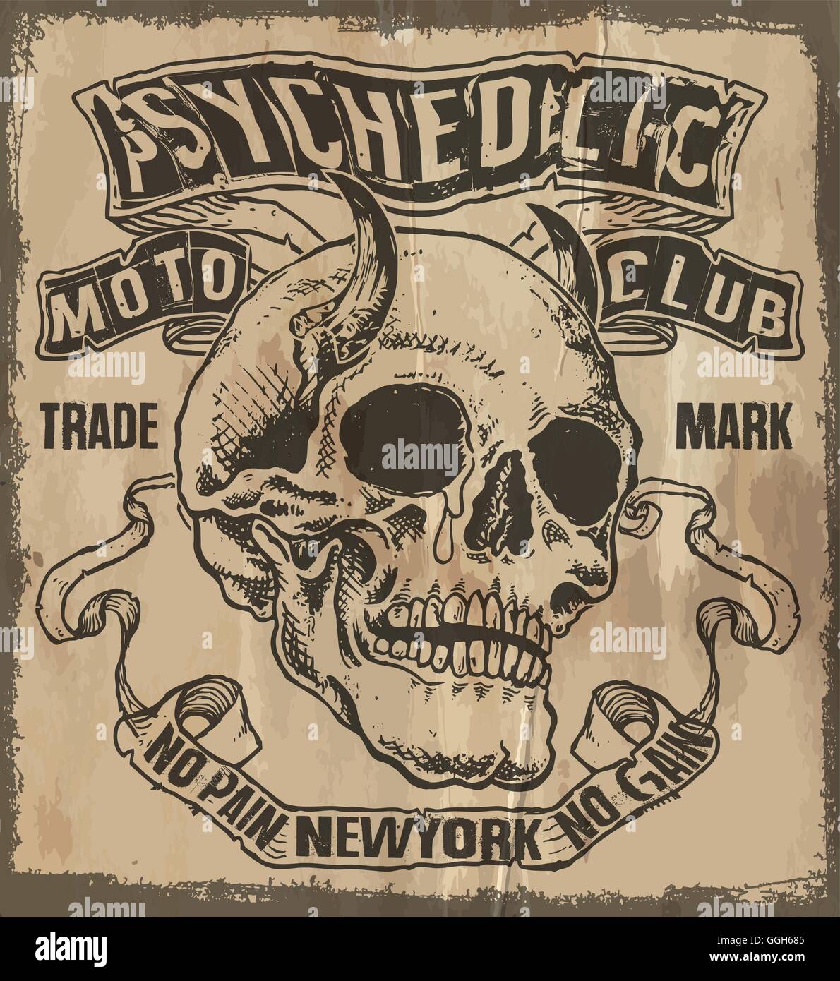 Skull T shirt Graphic Design Stock Vector Image & Art - Alamy