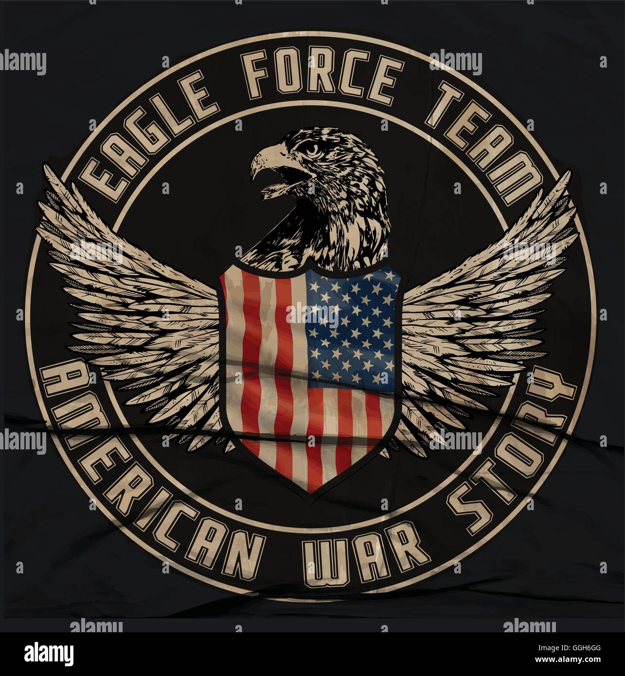 Early American Eagle And Snake Clipart