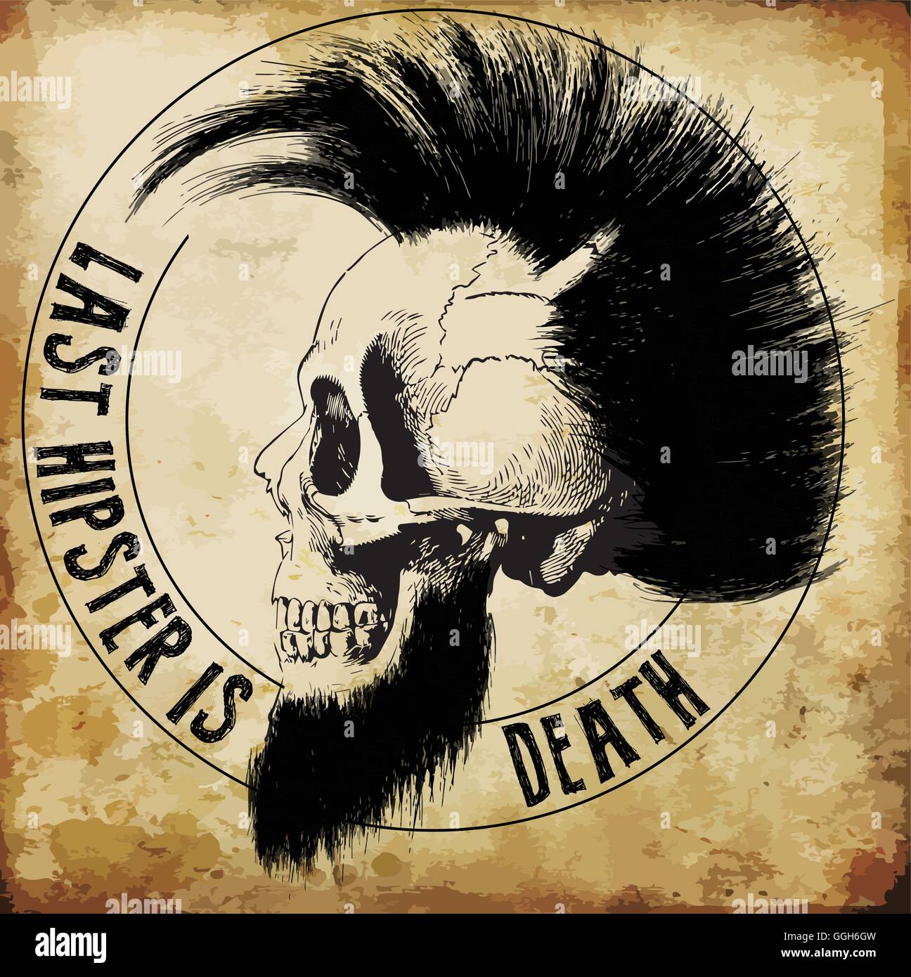 skull illustration / a mark of the danger warning / T-shirt graphics ...