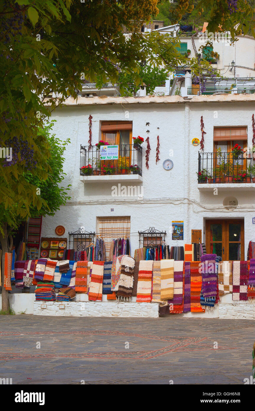 Pampaneira, Typical blankets, Alpujarras Mountains area, Granada ...