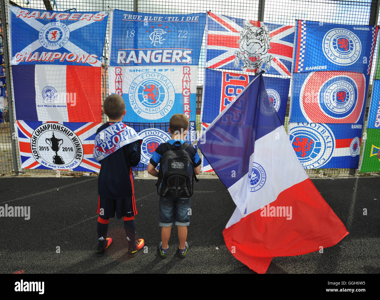 Rangers Fans Outside Ibrox Stadium High Resolution Stock Photography ...