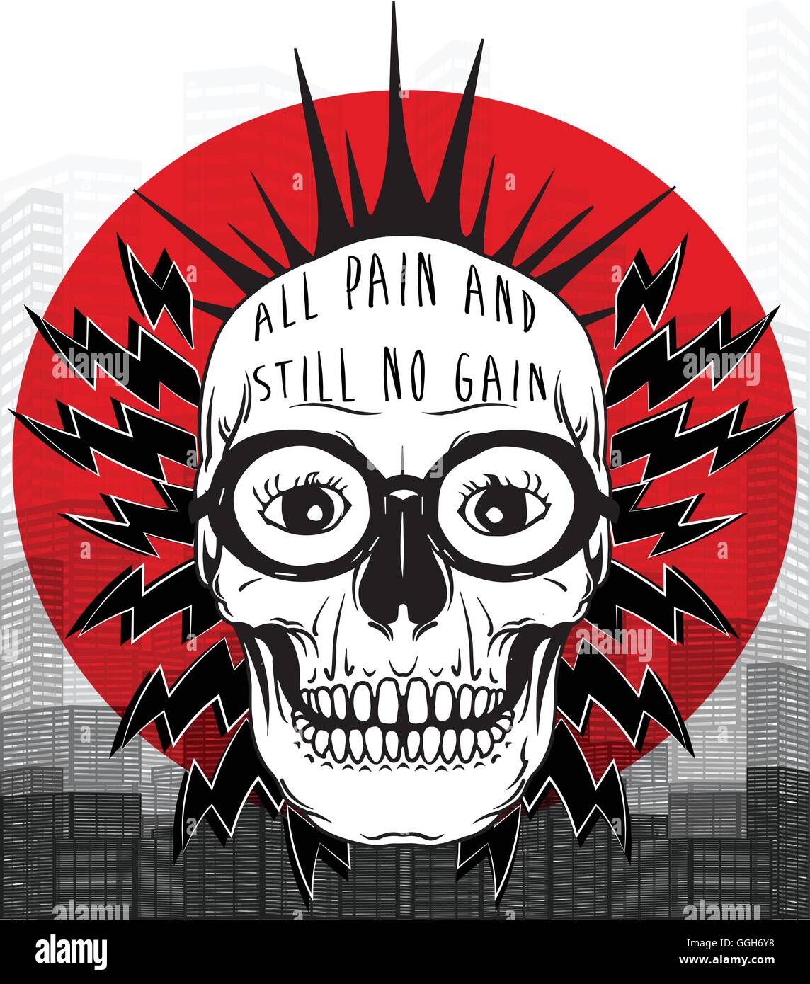 Tee graphic skull poster Stock Vector Image & Art - Alamy