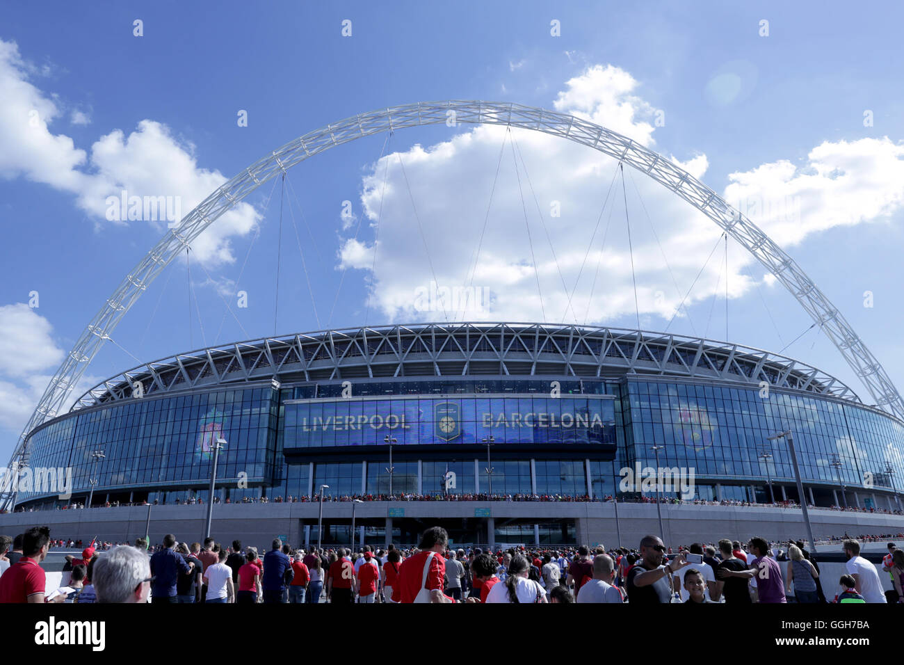General view of Wembley Stadium before the pre-season friendly match at ...