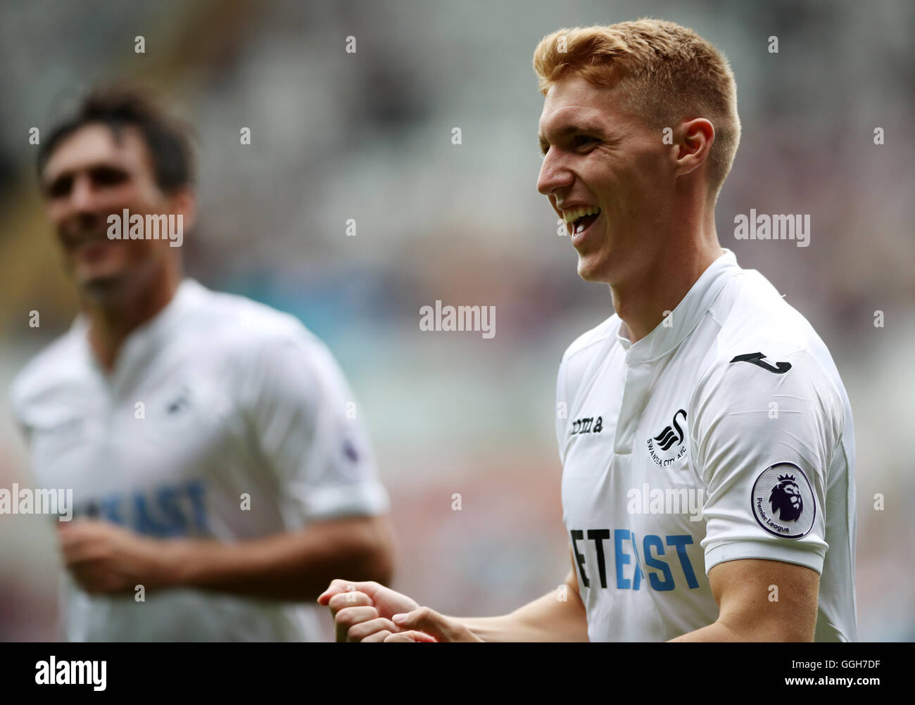 Swansea City's Jay Fulton celebrates scoring the winning goal during ...