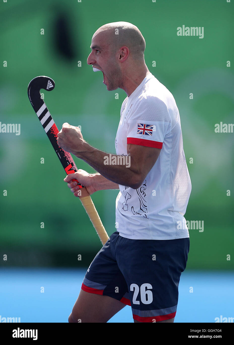 Great Britain's Nick Catlin celebrates scoring his sides opening goal ...