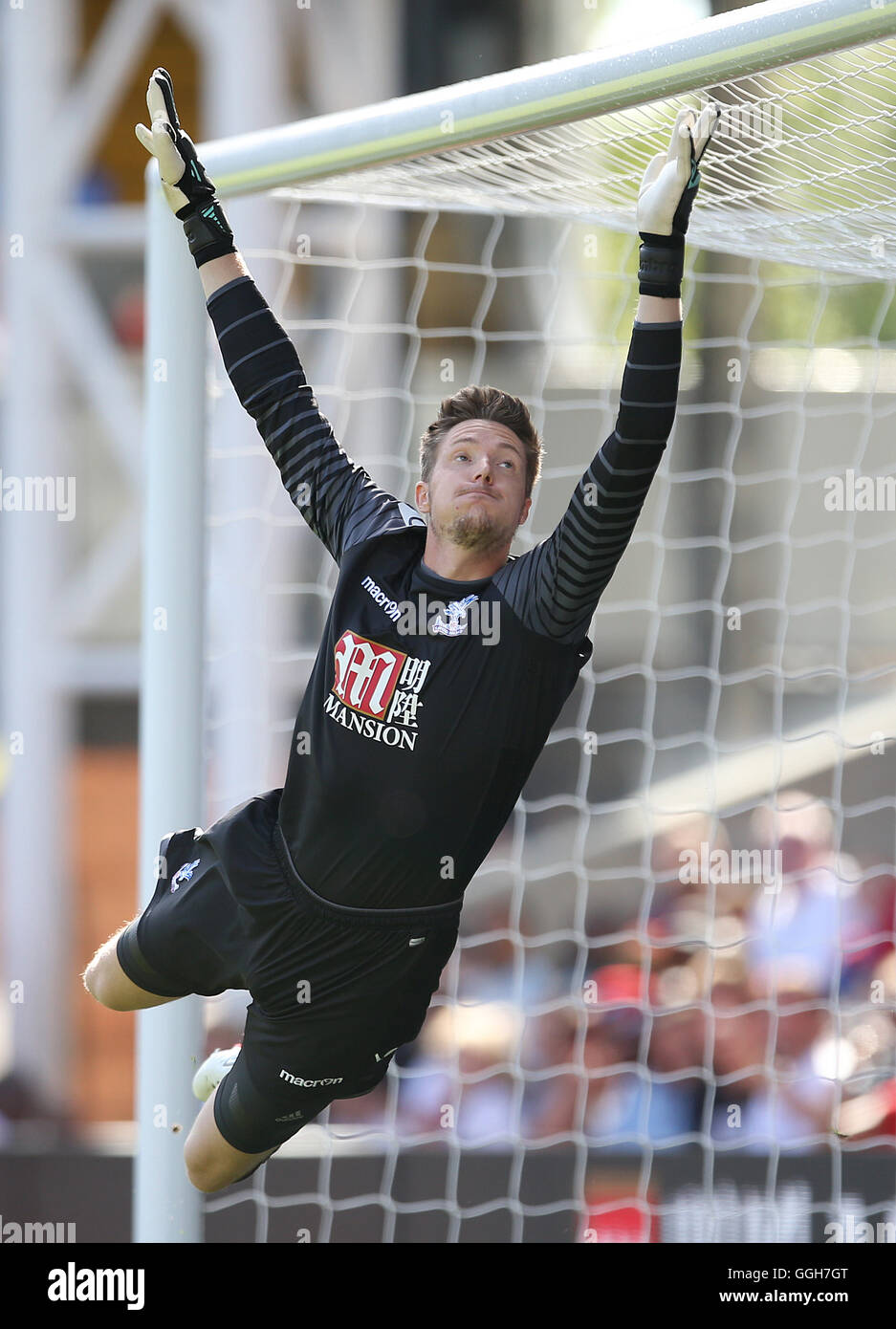 Crystal Palace goalkeeper Wayne Hennessey in action during the pre ...