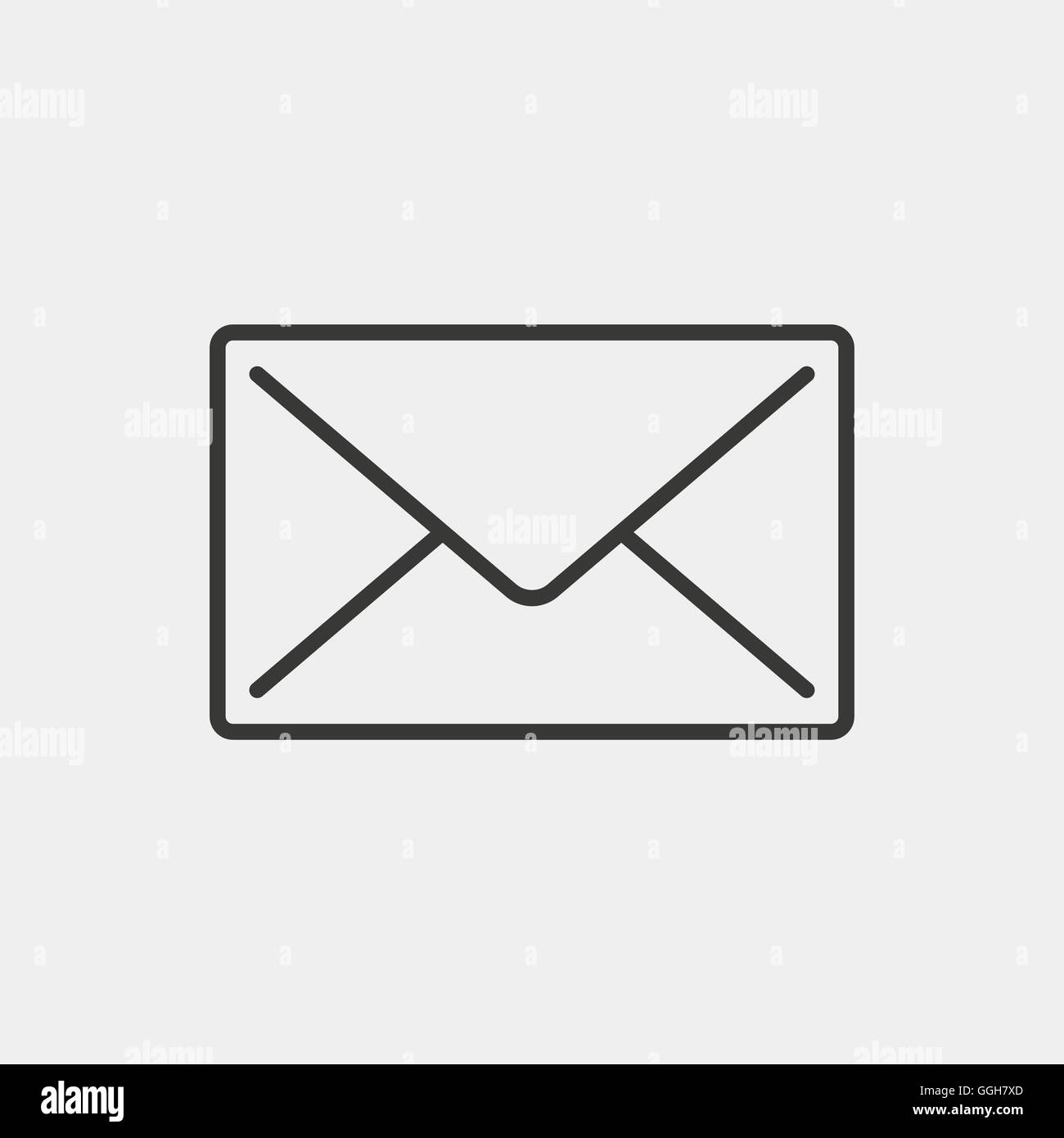 mail outline icon of brown and thin outline Stock Vector Image & Art ...