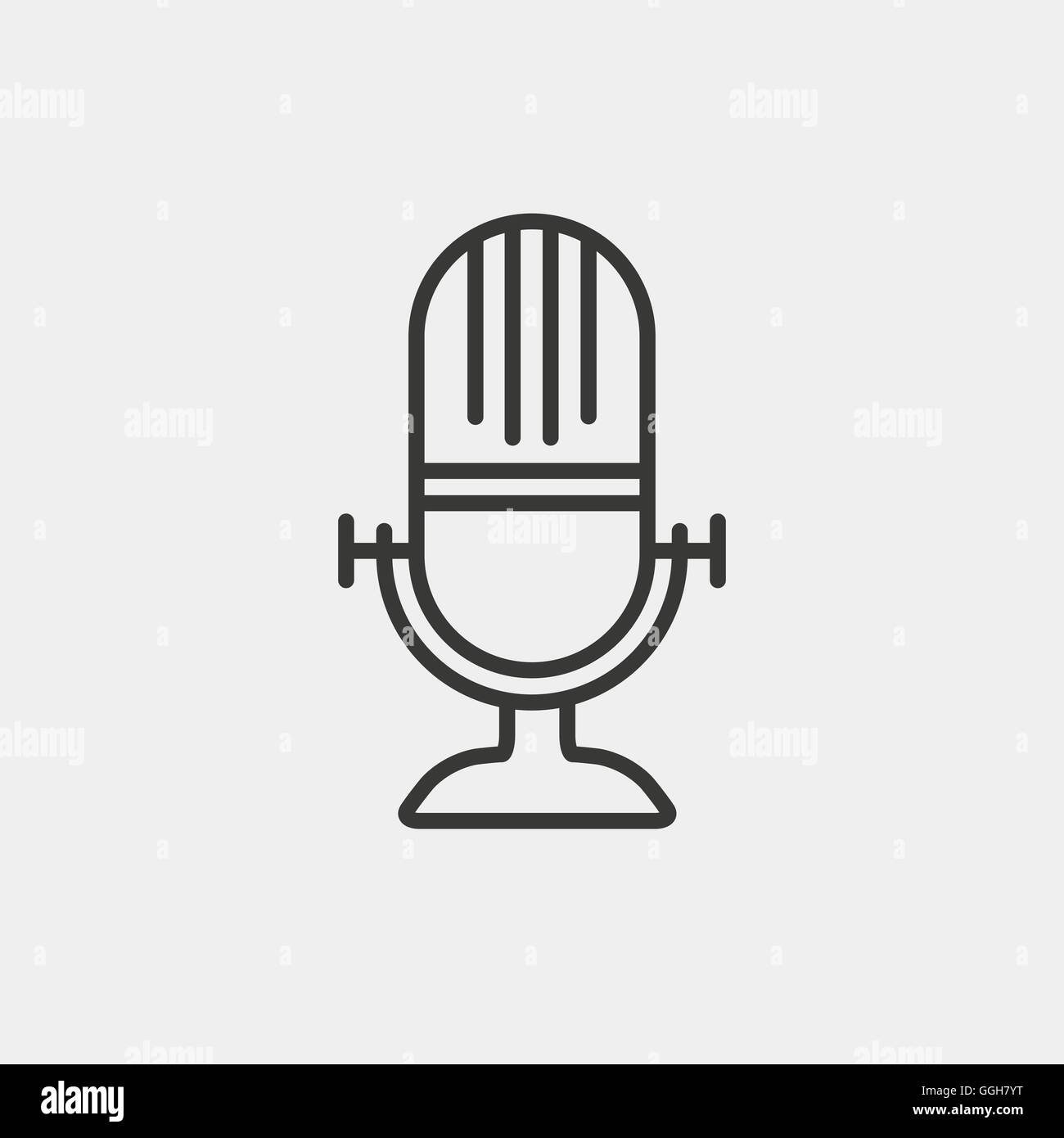 Brown microphone icon hi-res stock photography and images - Alamy