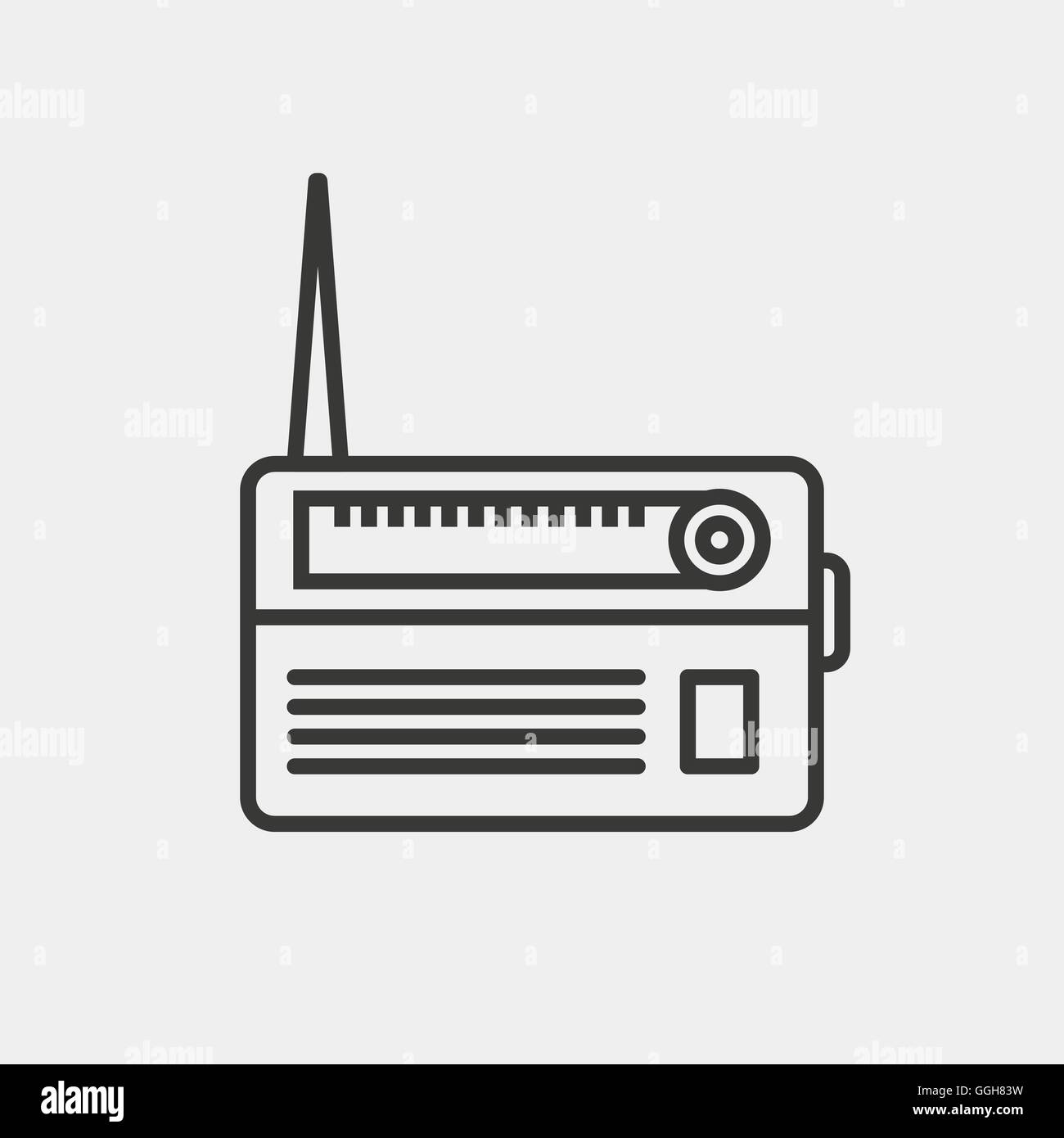 Radio classic antenna outline vector hi-res stock photography and ...