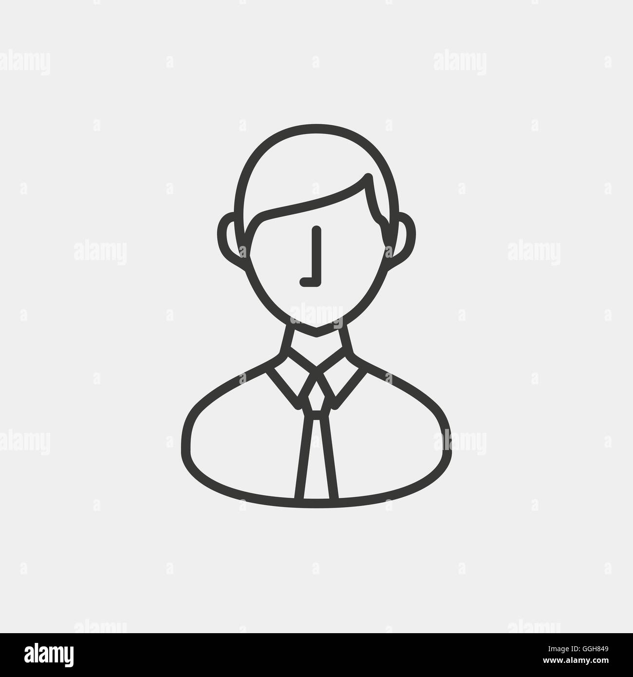 avatar or user of brown outline for illustration Stock Vector Image ...