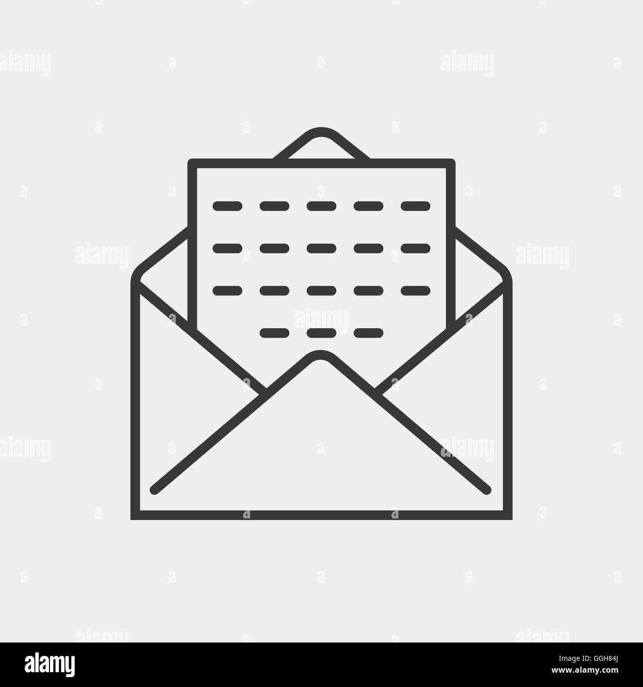 Envelope open text icon Stock Vector Images - Alamy