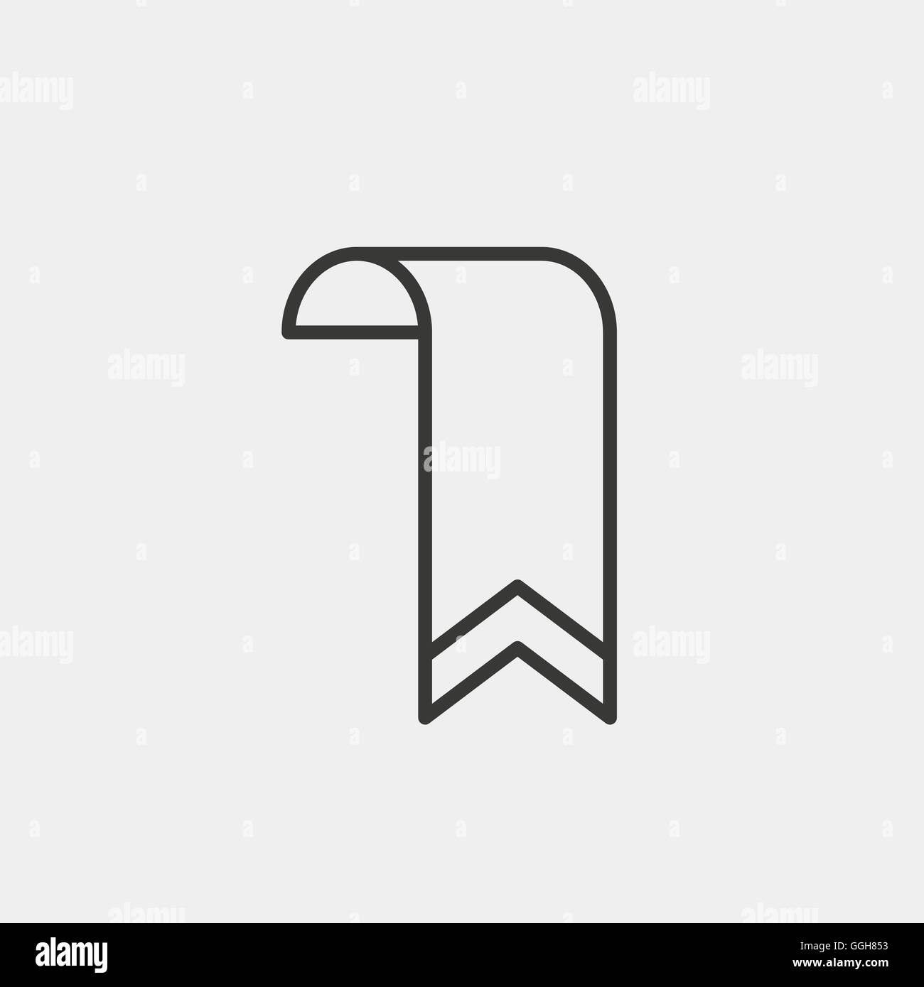 bookmark outline icon of brown outline for illustration Stock Vector ...
