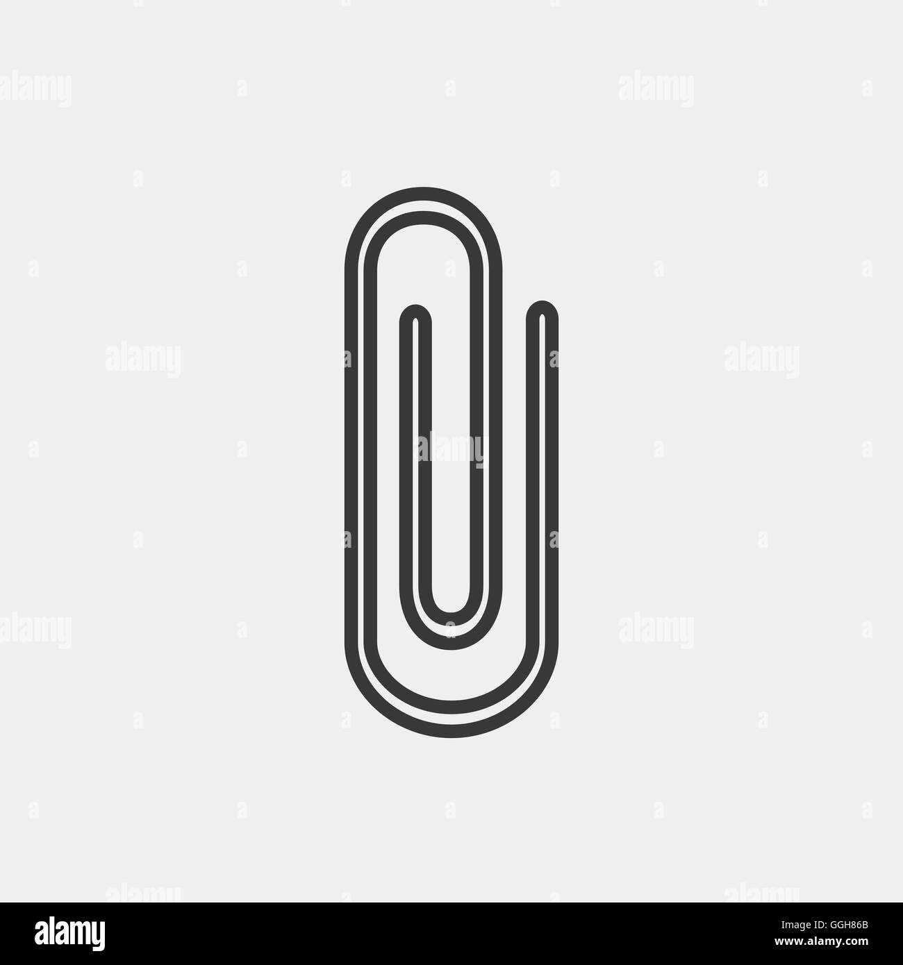 clip outline icon of brown outline for illustration Stock Vector Image ...