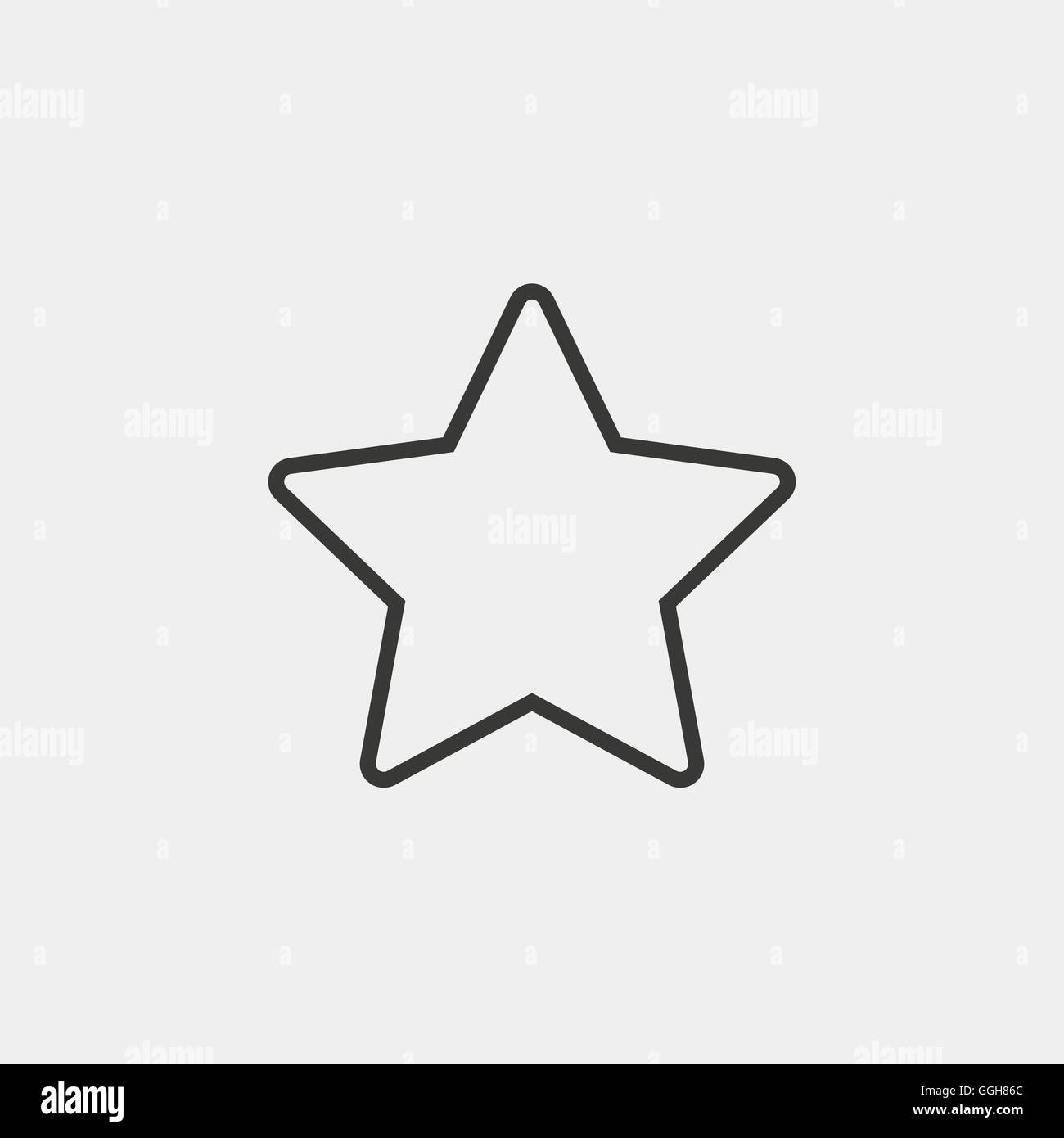 star outline icon of brown outline for illustration Stock Vector Image ...