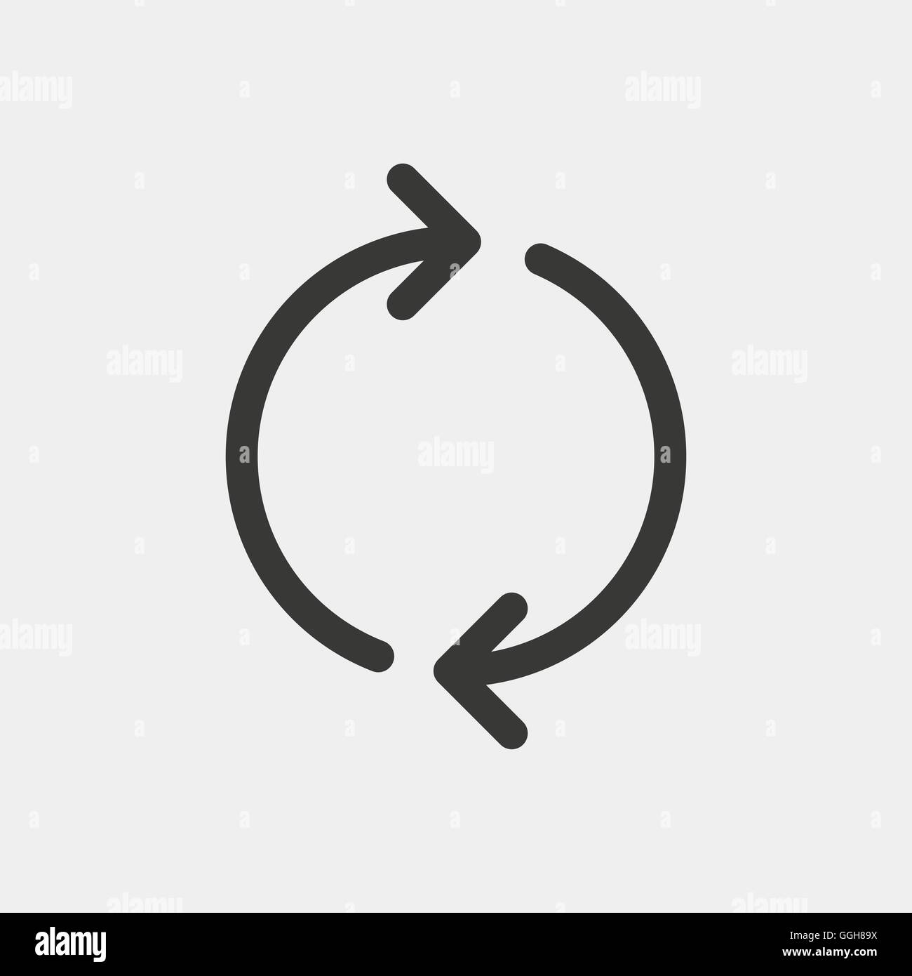 refresh sign icon of brown outline for illustration Stock Vector Image ...