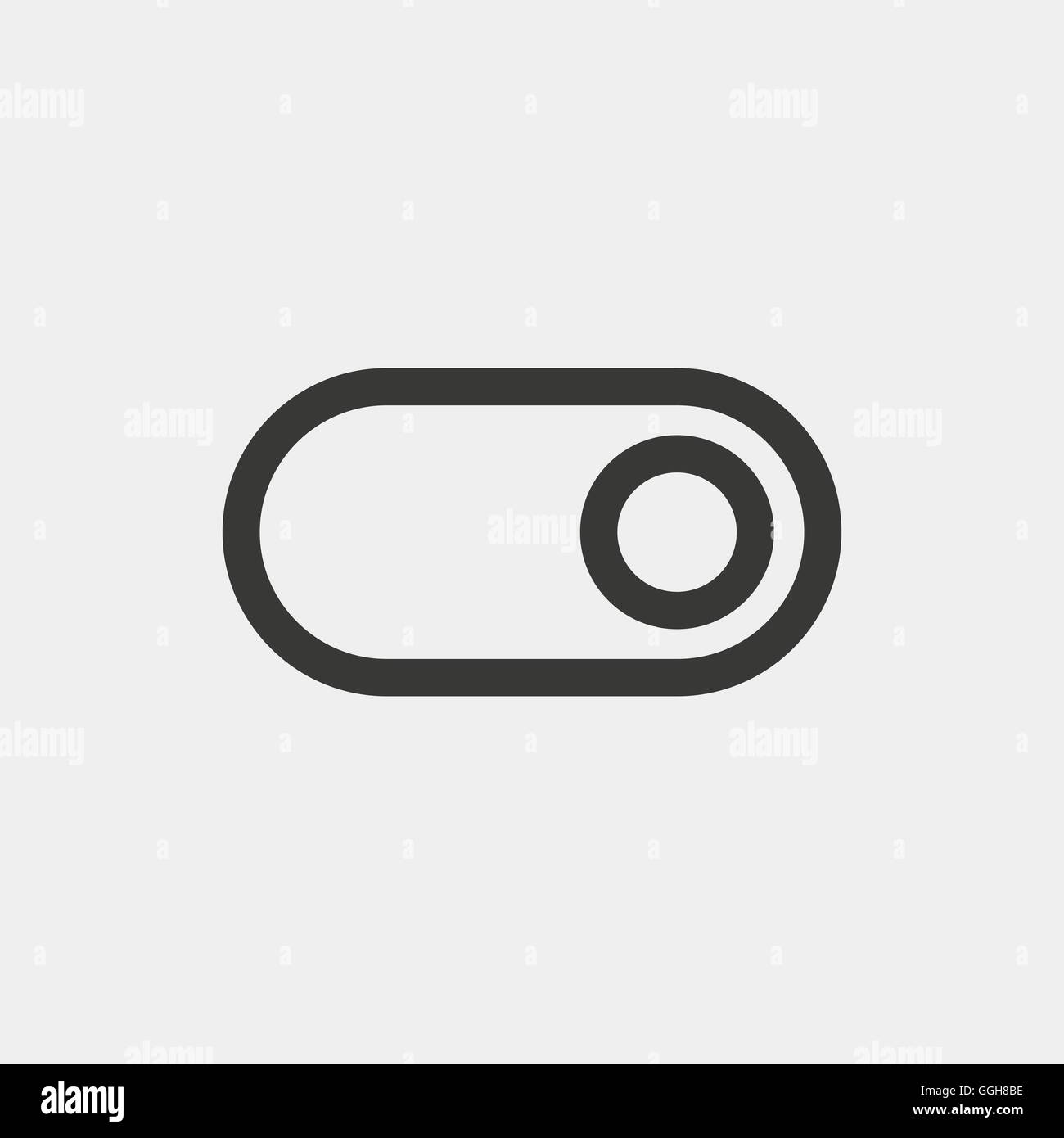 switch button icon of brown outline for illustration Stock Vector Image ...