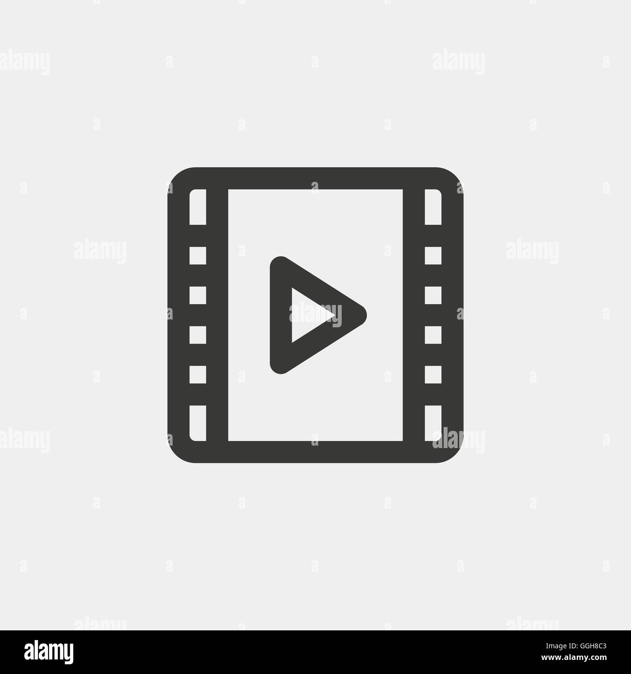 Video player icon brown outline hi-res stock photography and images - Alamy