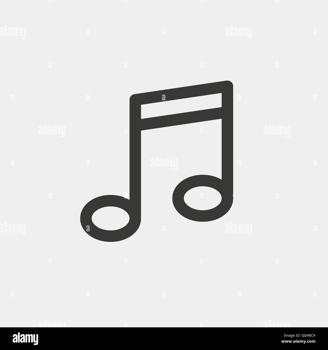 note icon of brown outline for illustration Stock Vector Image & Art ...