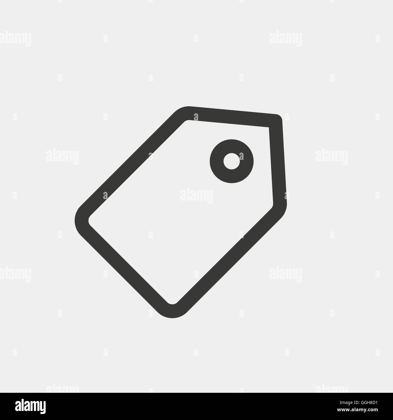 tag label icon of brown outline for illustration Stock Vector Image ...